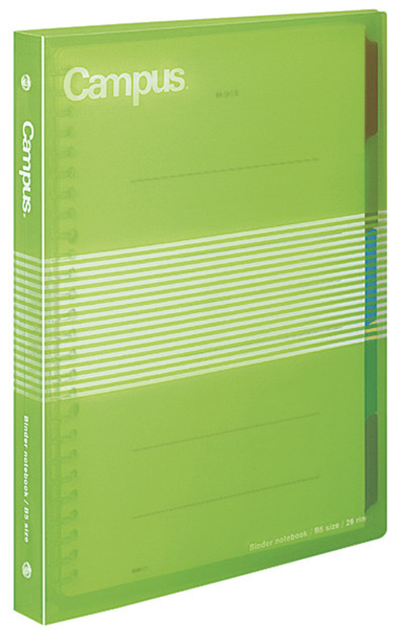 KOKUYO │Official Global Online Store │Campus Slide PP Cover 26 Hole Binder notebook B5 Lime Green